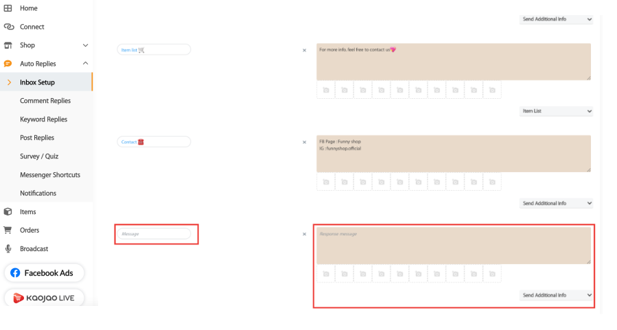 Welcome Message & Reply Buttons on Messenger